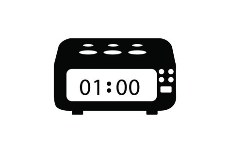Appliance Digital Alarm Clock Icon Graphic By Prosanjit · Creative Fabrica