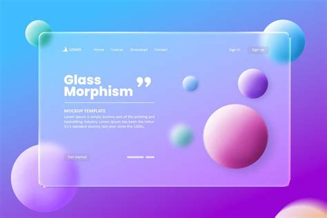 glass morphism website design