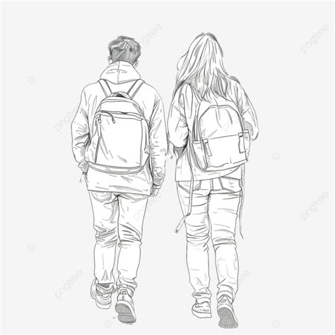 Dibujos De Personas Alejándose 731 Walking Away Nature Stock Vectors