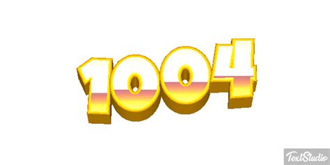 1004 Number Animated  Logo Designs