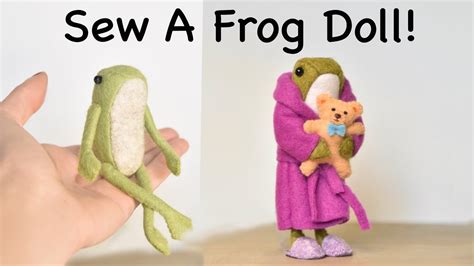 Sew A Cute Frog Doll With Miniature Clothes Diy How To The