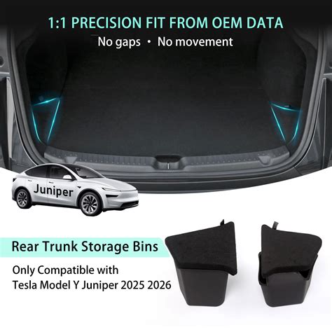 Trunk Side Storage Box 2025 New Trunk Organizer For Tesla Model Y