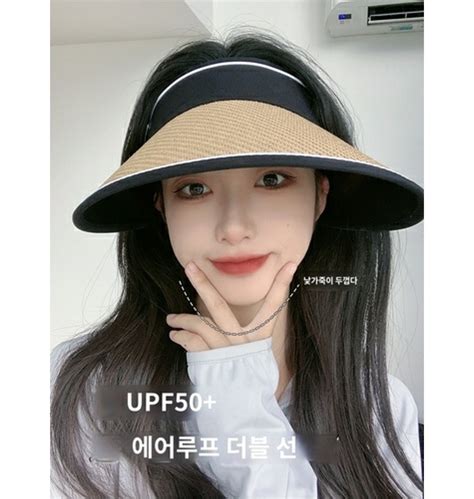 여성햇빛가리개모자 차양 모자 여성 여름 접이식 안티 커버 얼굴 큰 처마 빈 탑 태양 사이클링 모델 티몬