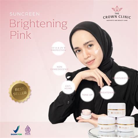Jual Crobea Suncreen Brightening Pink Shopee Indonesia