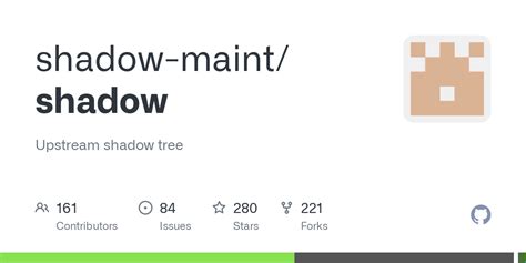 Github Shadow Maintshadow Upstream Shadow Tree