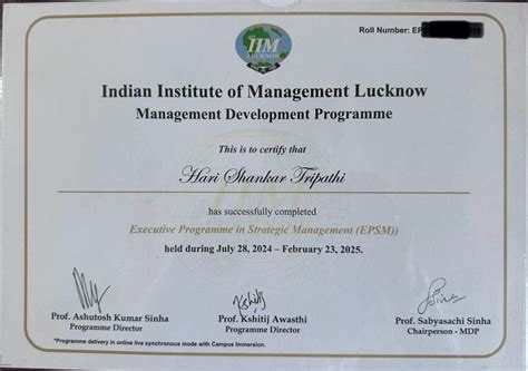 Iimlucknow Strategicmanagement Continuouslearning Growthmindset