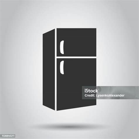 평면 스타일에서 냉장고 냉장고 벡터 아이콘입니다 흰색 배경 그림을 냉장고 냉장으십시오 냉장고 사업 개념입니다 0명에 대한 스톡 벡터 아트 및 기타 이미지 Istock