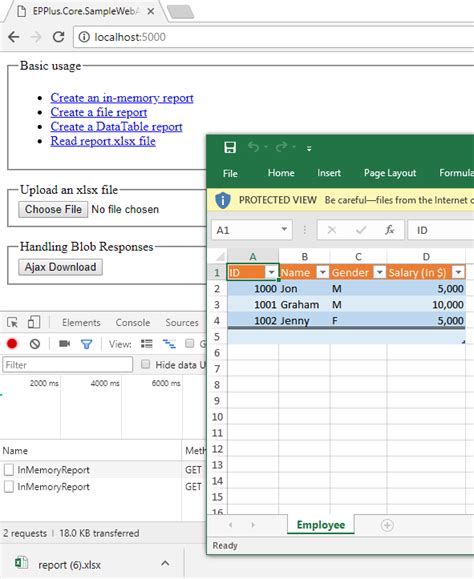 does epplus asp core support standard not core