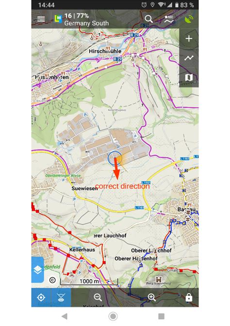 Viewing Direction Incorrect Locus Map Help Desk