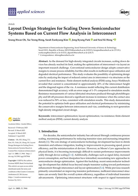 Pdf Layout Design Strategies For Scaling Down Semiconductor Systems Based On Current Flow