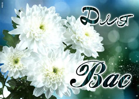 Живая открытка с белыми цветочками Для вас Скачать бесплатно на