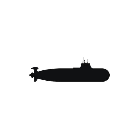 Militär U Boot Logo Vektor Symbol Illustration Premium Vektor