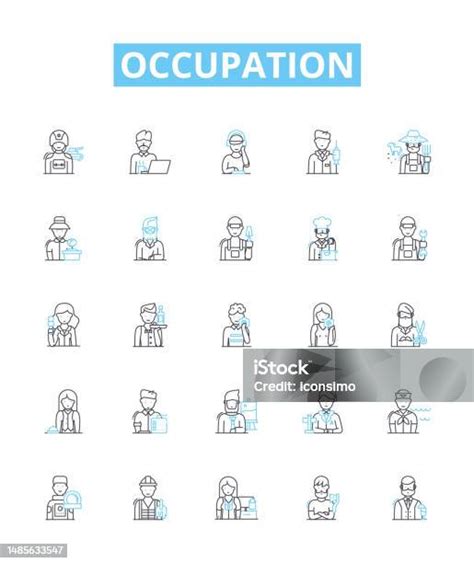 직업 벡터 라인 아이콘이 설정되었습니다 직업 일 일 직업 포스트 직업 전화 그림 개요 개념 기호 및 기호 Stintino에 대한 스톡 벡터 아트 및 기타 이미지 Istock