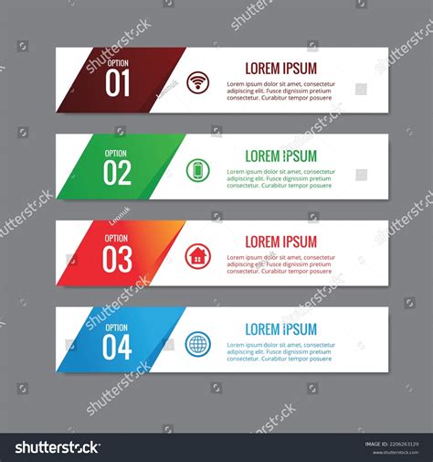 Four Steps Shapes Style Design Stock Illustration 2206263129 Shutterstock