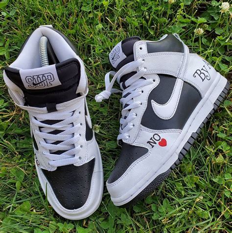 Supreme Nike Dunk High White Black Sample | SneakerNews.com