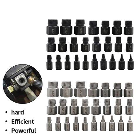 25Pcs Steel Screw Remover Tool Stripped Bolts Remover Hexagon Handle Broken Bolt Extractor For