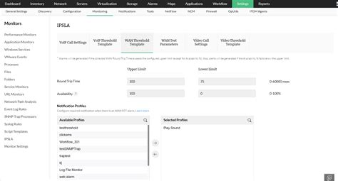 Configuring Wan Monitor Template Opmanager Help