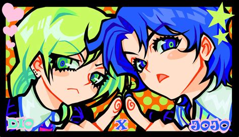 Safebooru 2boys Absurdres Blue Eyes Blue Hair Blush Dio Brando