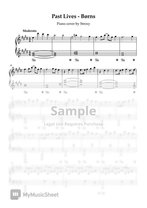 BØrns Past Lives BØrns Sheet Music By Stroxy
