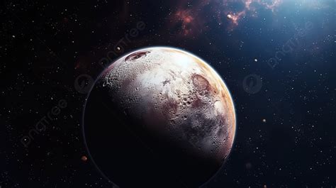 3d Illustration Of Pluto In Outer Space Background Interstellar Astronomy Earth Space