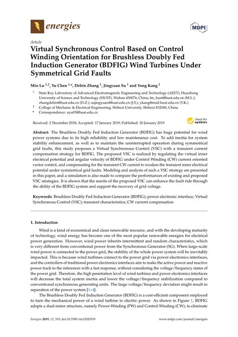 pdf virtual synchronous control based on control winding orientation