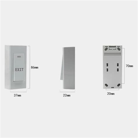 Narrow Exit Button NO NC COM Wall Mount Exit Button Push Door Release Exit Button Switch For