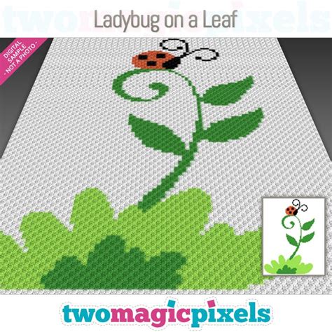 Ladybug On A Leaf C2c Graph Sc Graph Cross Stitch Graph By Two Magic