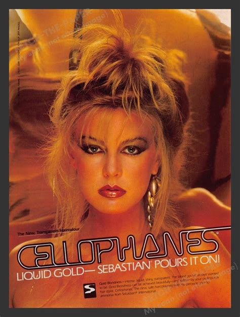 Cellophanes Liquid Gold Sebastian Hair Color 1980s Print Advertisement
