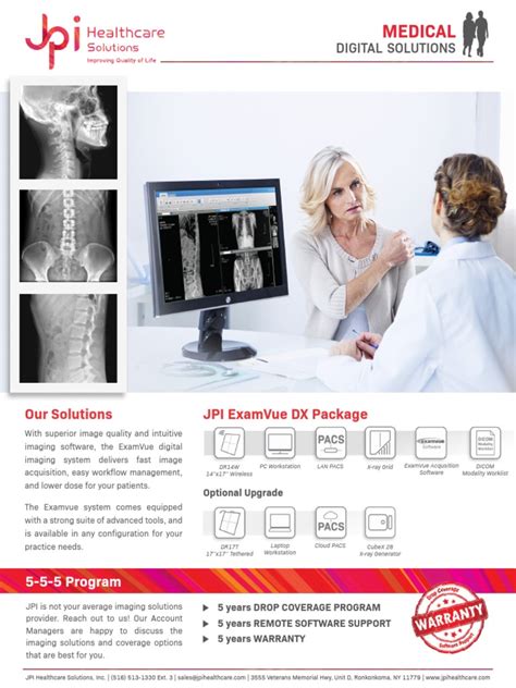 Jpi Examvue Dx Medical Brochure Pdf Medical Imaging Imaging
