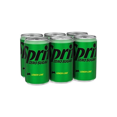Sprite Mini Can Zero Sugar Lemon Lime Soda 7 5 Oz 24 Cans Carton