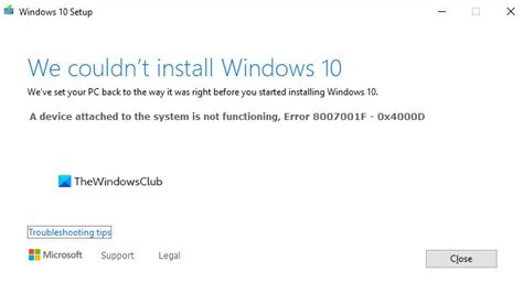 Fix Windows Upgrade Error Code F X D Error Code Windows