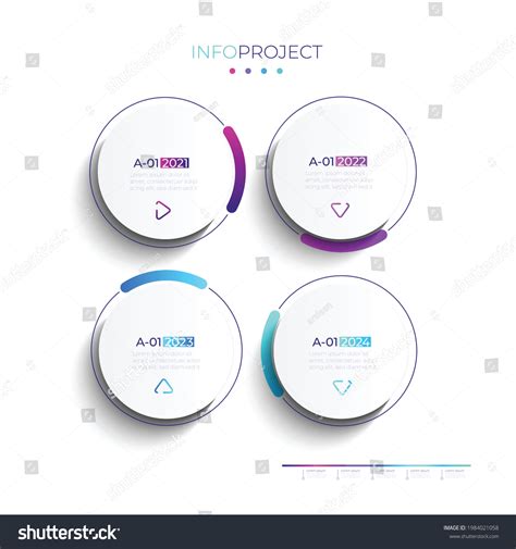 4 Step Connection Circle Chart Timeline Stock Vector Royalty Free 1984021058 Shutterstock