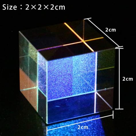Optic Prism Cube Glass Triangular Prism Light Cube Grandado