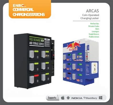 Enrg Commercial Charging Station With Coin Operated Charging Locker 6 Bay 80chs003 At Rs