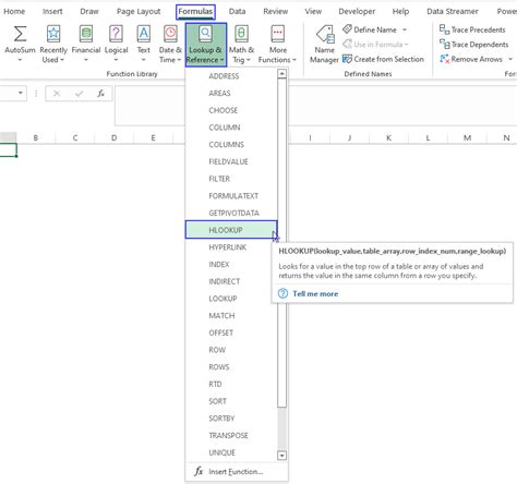 Applying Hlookup In Excel