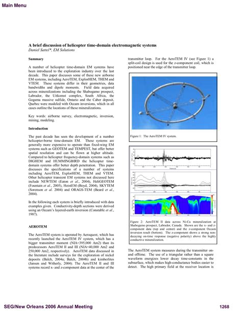 Pdf A Brief Discussion Of Helicopter Time Domain Electromagnetic Systems
