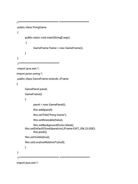 Pong Pdf Computing Computer Programming