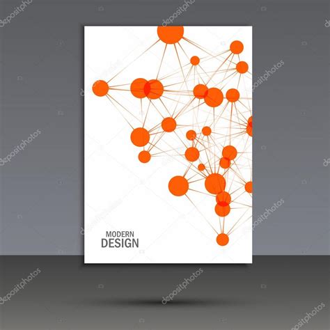 Vector Abstract Molecular Structure Cover Template Design — Stock