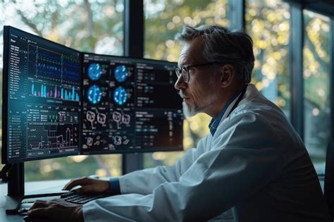 Los Médicos Ven Las Imágenes De La Radiografía Computarizada Foto Premium