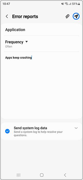 raising an error report via samsung members app samsung levant