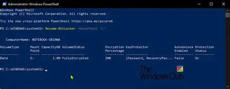 Resume Or Suspend Bitlocker Protection For Drives In Windows