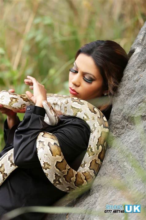 Anushka Niranjali Poses With A Python