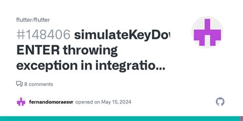 Simulatekeydownevent Enter Throwing Exception In Integration Tests Desktop · Issue 148406