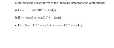 Answered Determine The Phasor Forms Of The… Bartleby