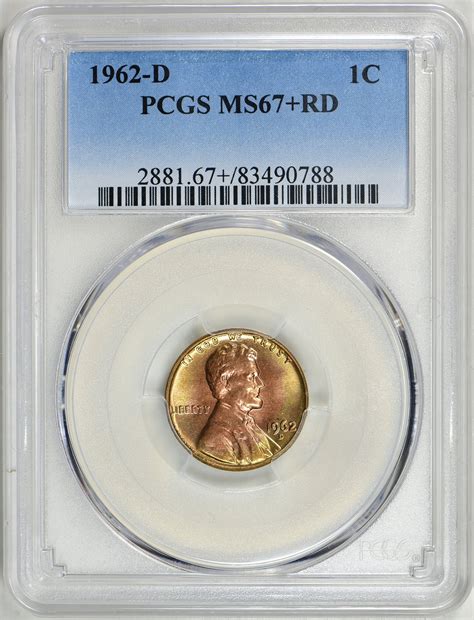 1962 D Lincoln Cent Pcgs Ms 67 Rd Item 533253 Greatcollections