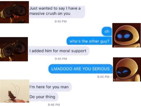 Wall E Gets Moral Support Rpixar