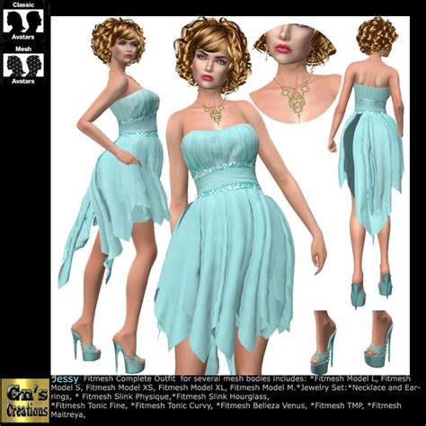 Second Life Marketplace Jessy Fitmesh Complete Outfit Bxd