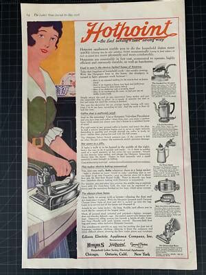Vintage 1918 Hotpoint Appliances Ww1 Print Ad Ebay