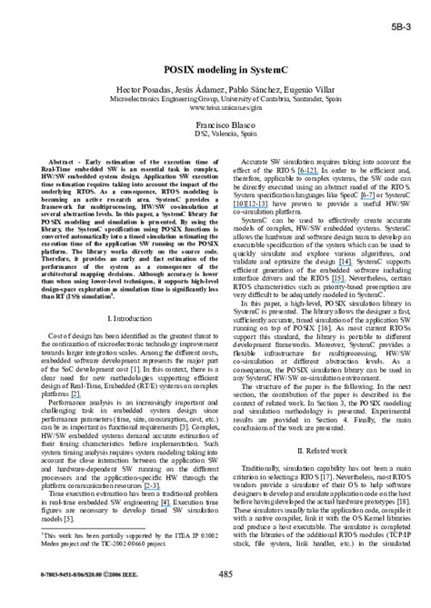Pdf Posix Modeling In Systemc Eugenio Villar