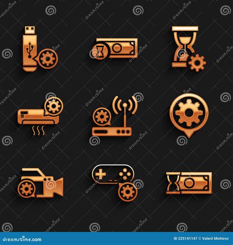 Set Router And Wi Fi Setting Gamepad Fast Payments Setting Video Camera And Air Conditioner